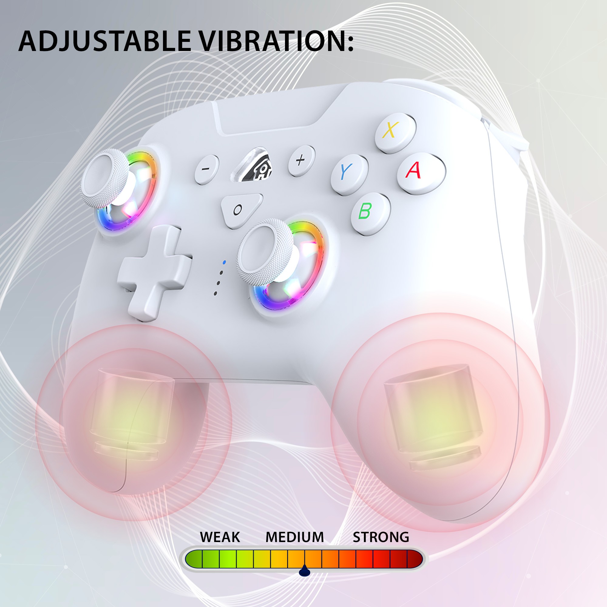 Mando inalámbrico led para Switch 2 & Switch blanco | Subsonic